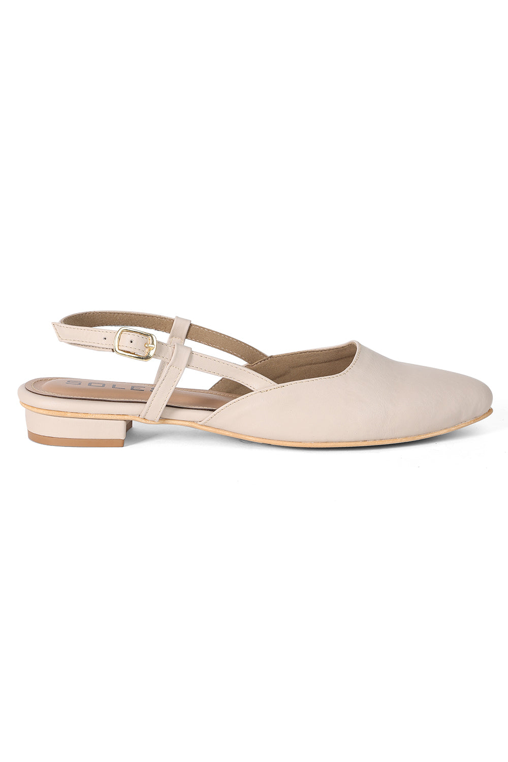 SOLES Pointed Toe Slingback Flats